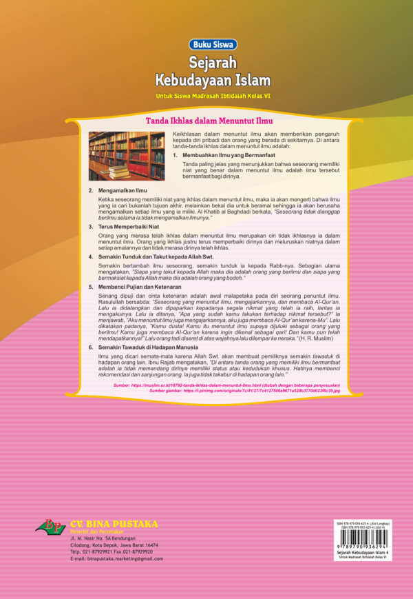 Sejarah Kebudayaan Islam Untuk Siswa Madrasah Ibtidaiah Kelas VI – PT Mukti Warna Grafika